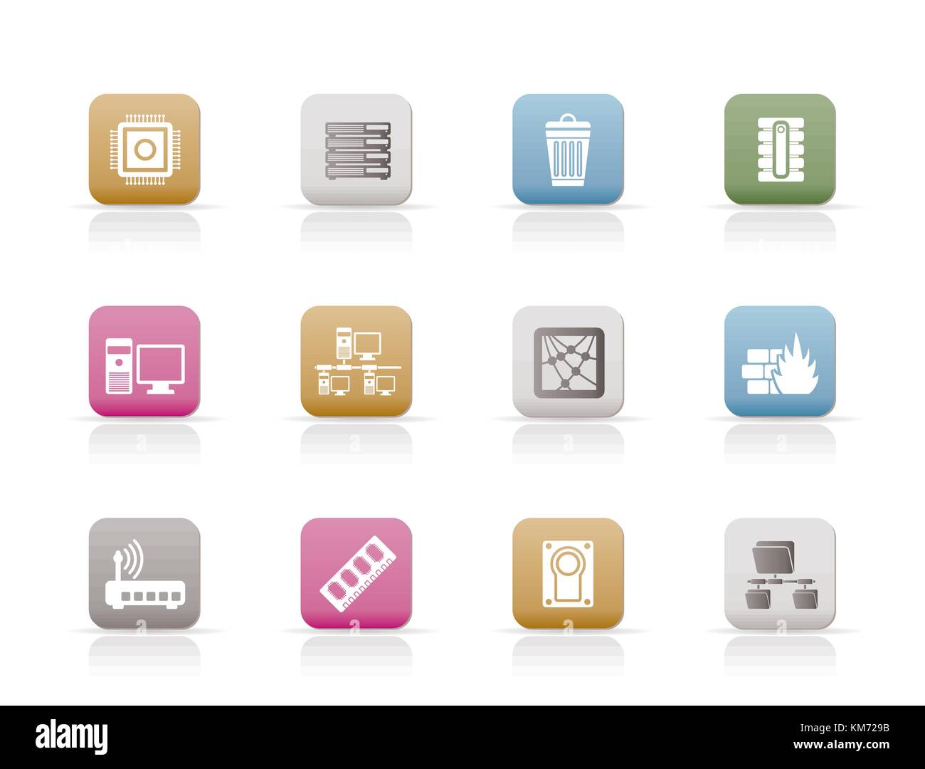 Computer and website icons - vector icon set Stock Vector Image & Art ...