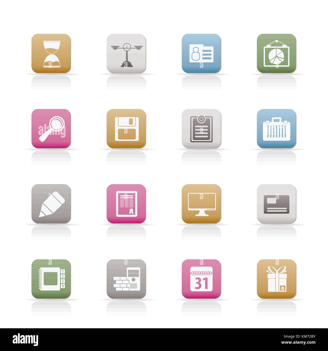 Business and office icons - vector icon set Stock Vector Image & Art ...