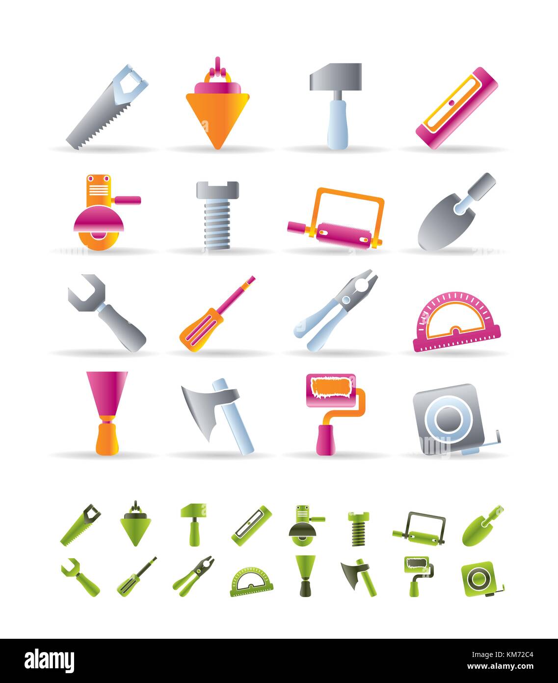 Building and Construction Tools icons - Vector Icon Set Stock Vector ...