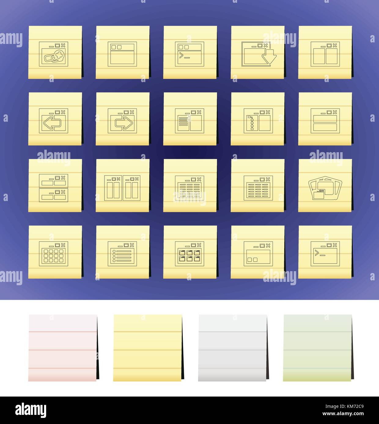 Application Programming Server And Computer Icons Vector Icon Set 2