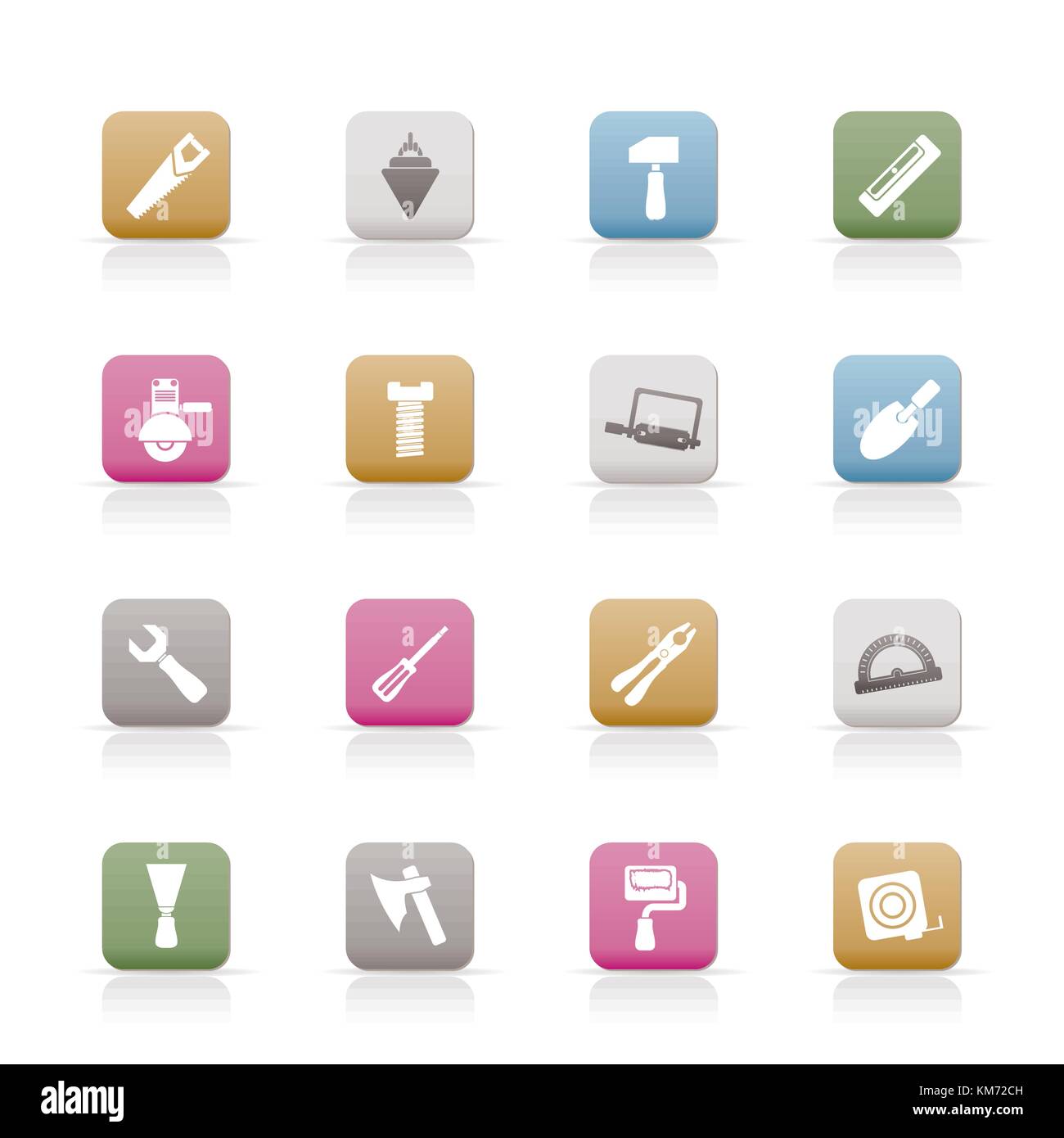 Building and Construction Tools icons - Vector Icon Set Stock Vector ...