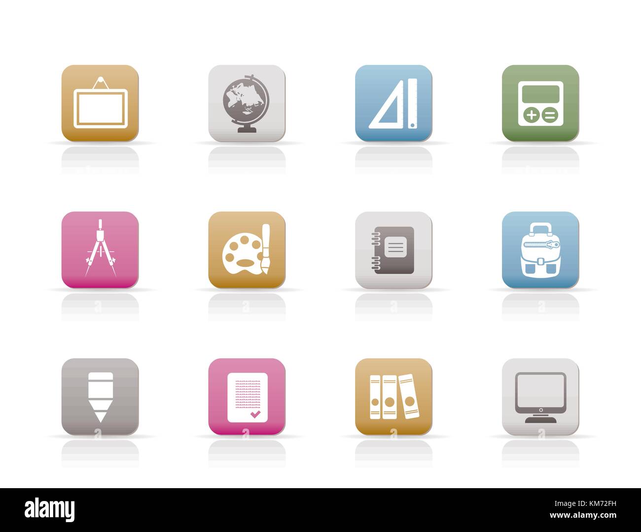 School and education icons - vector icon set Stock Vector Image & Art ...