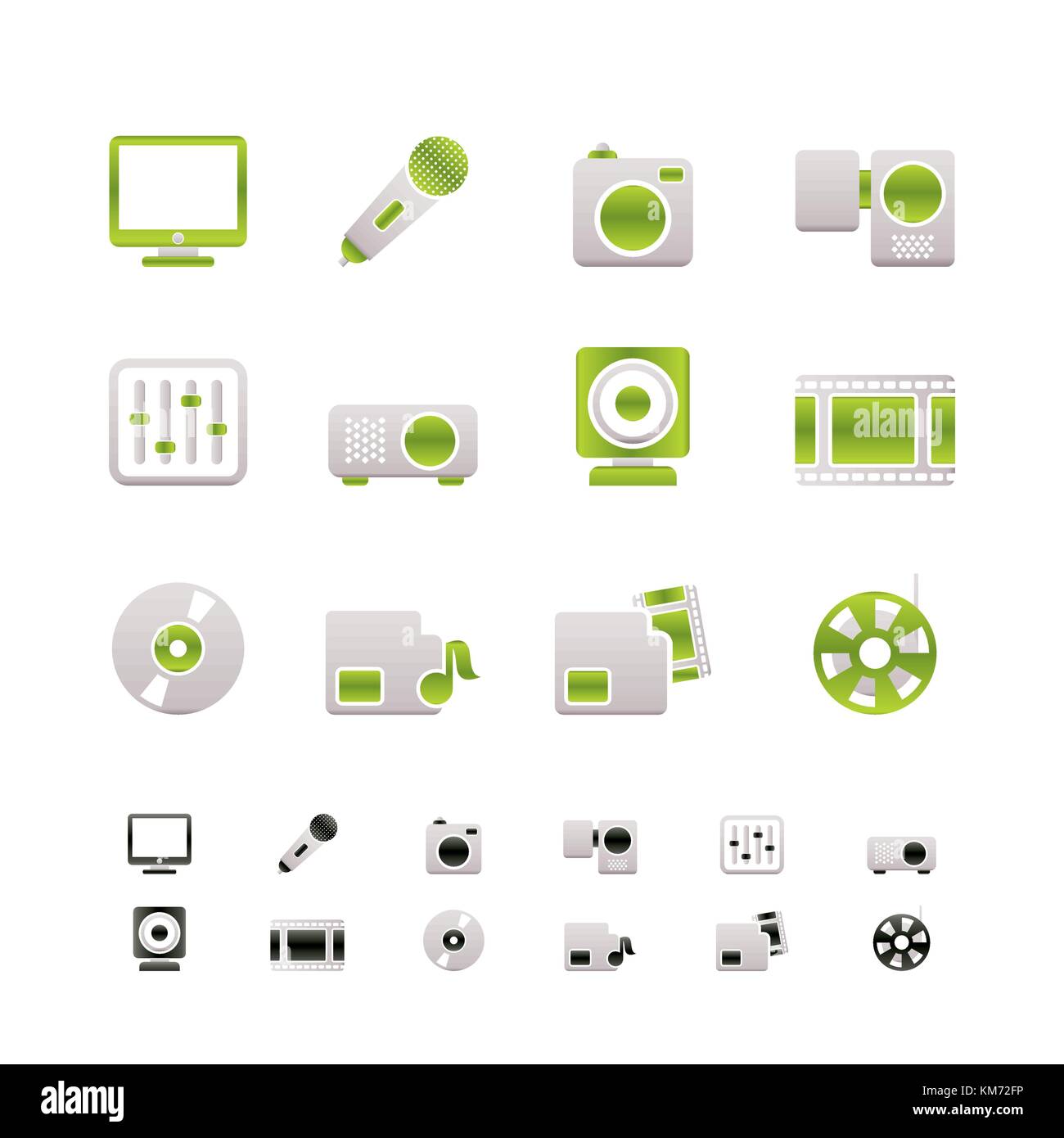 Media equipment icons - vector icon set Stock Vector Image & Art - Alamy