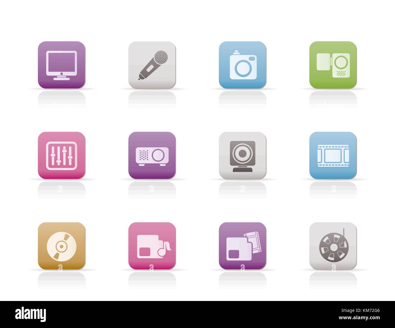 Media equipment icons - vector icon set Stock Vector Image & Art - Alamy