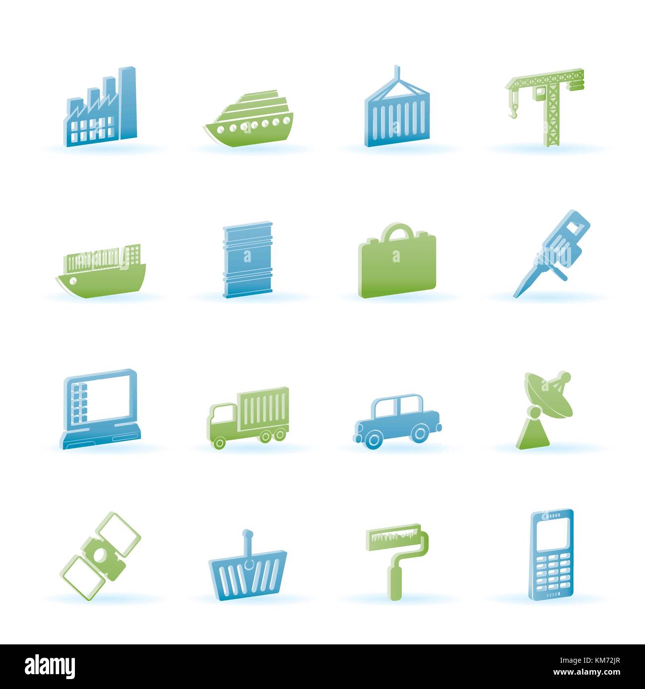 Industry and Business icons - vector icon set Stock Vector Image & Art ...