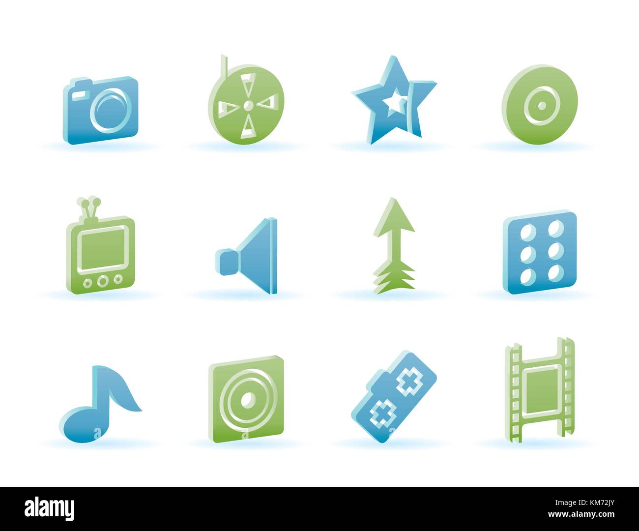 Entertainment and media Icons - Vector Icon Set Stock Vector Image ...