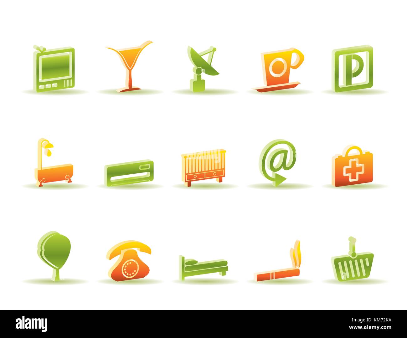 Hotel and motel icons - Vector icon Set Stock Vector Image & Art - Alamy