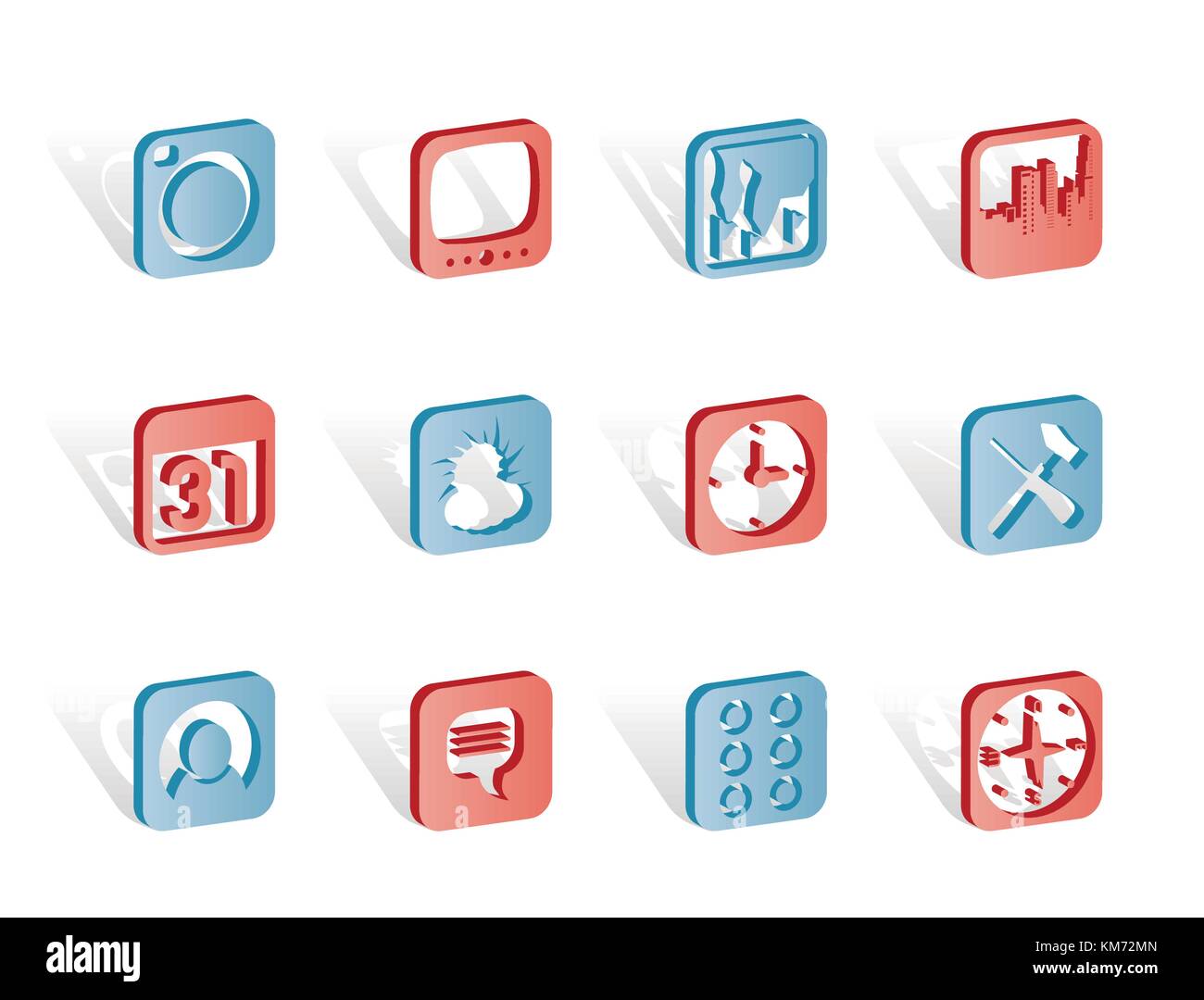 Mobile Phone and Computer icon - Vector Icon Set Stock Vector Image ...
