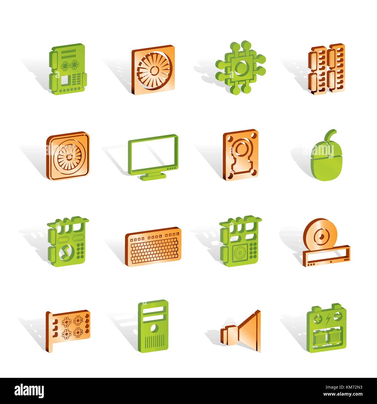 Computer performance equipment icons hi-res stock photography and ...