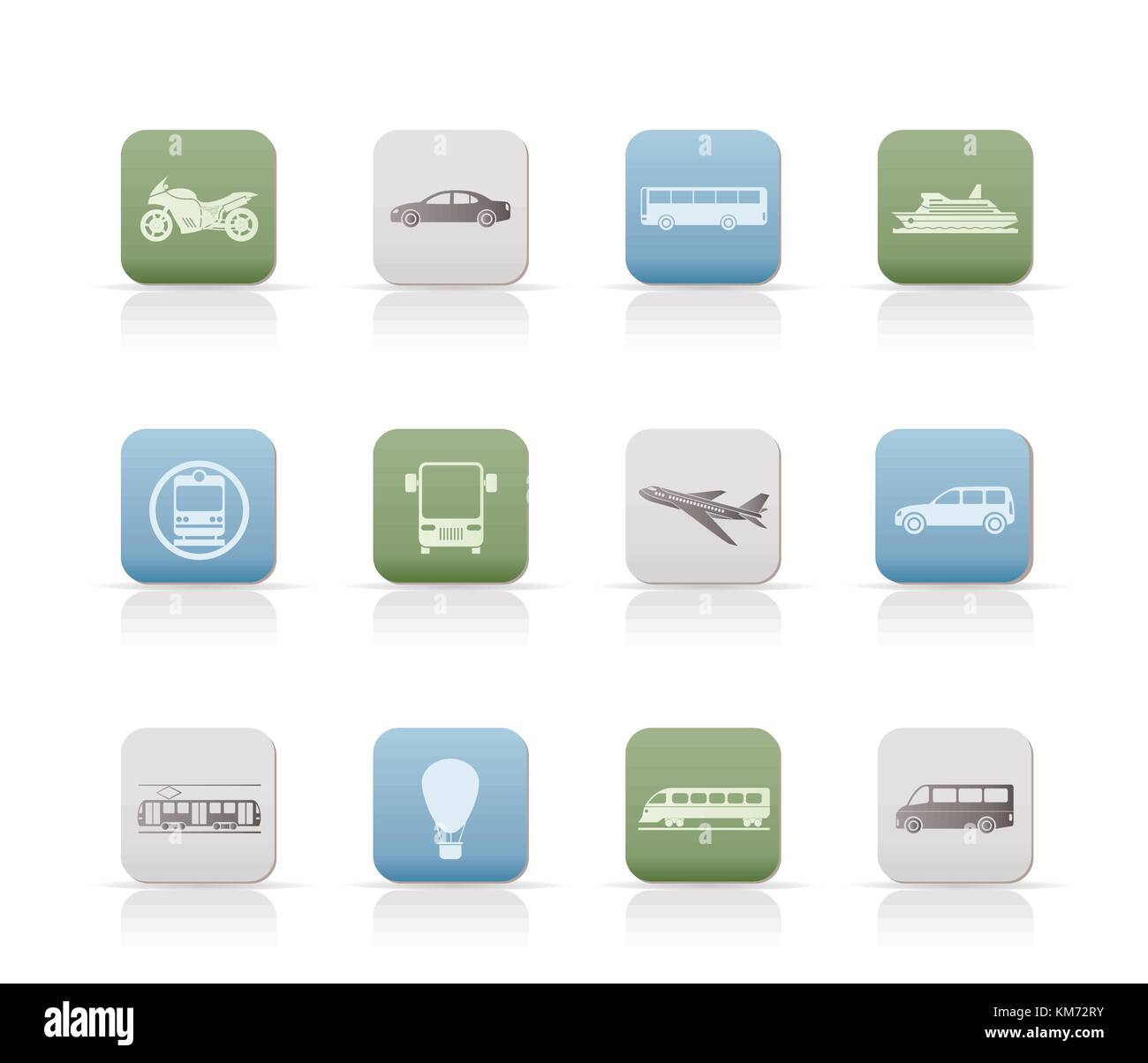 Travel and transportation of people icons - vector icon set Stock ...