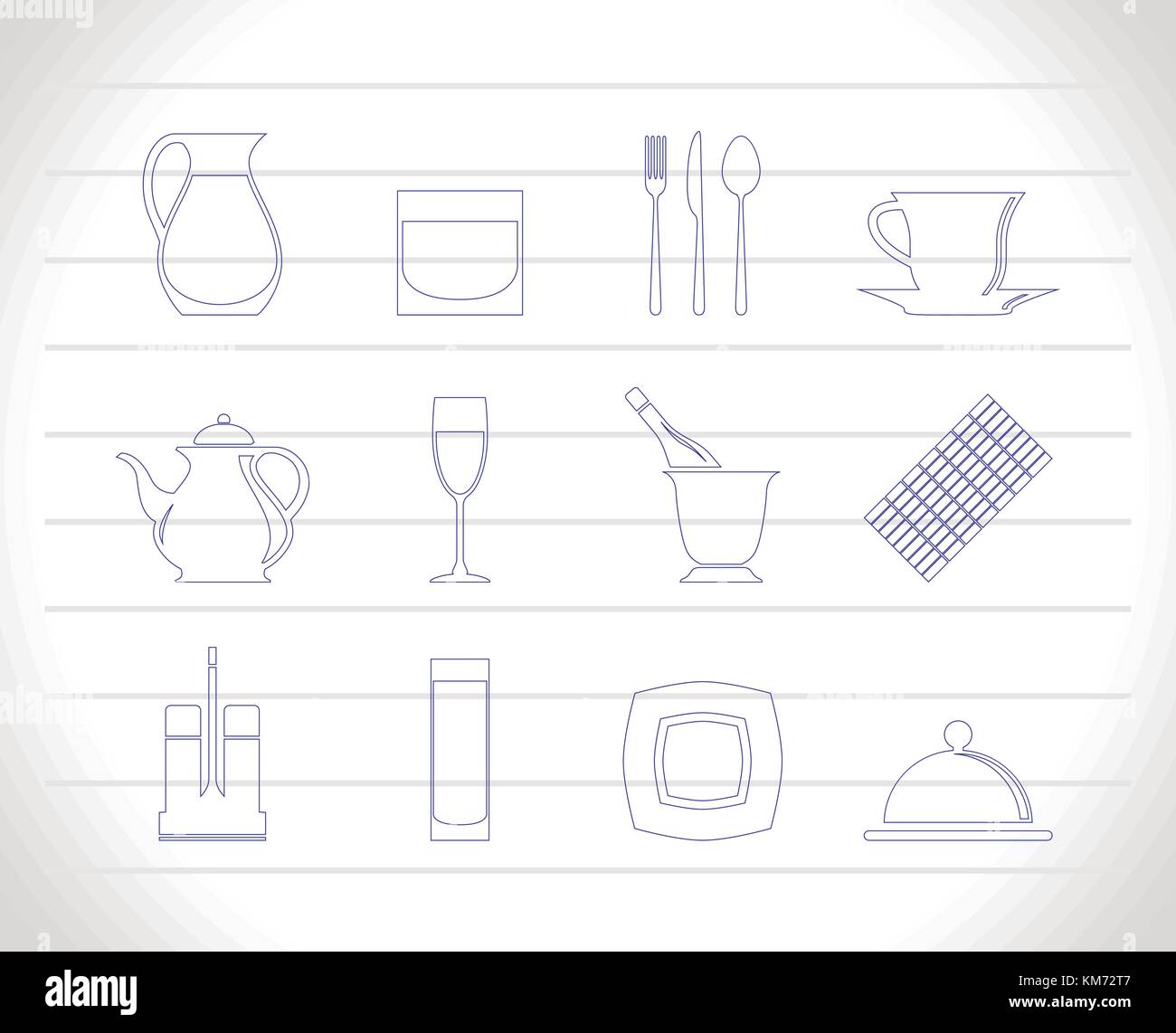 Serving water restaurant Stock Vector Images - Alamy