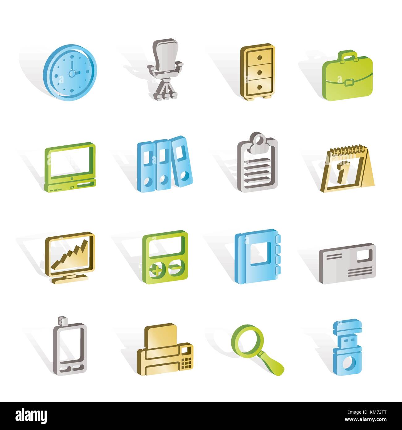 Business and office icons - vector icon set Stock Vector Image & Art ...