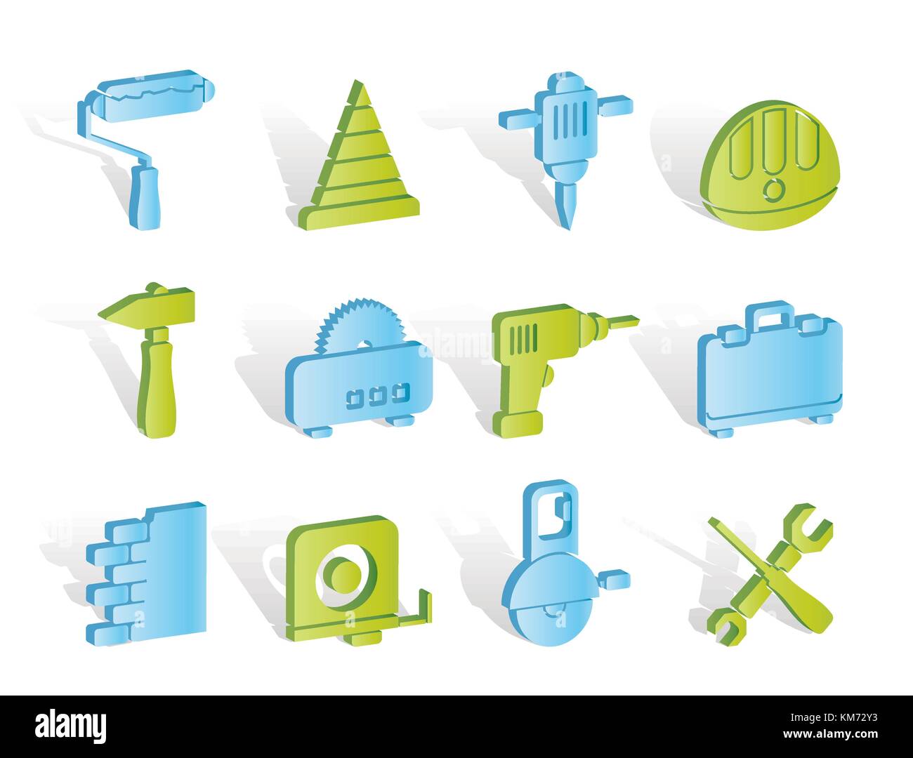 Building and Construction Tools icons - Vector Icon Set Stock Vector ...