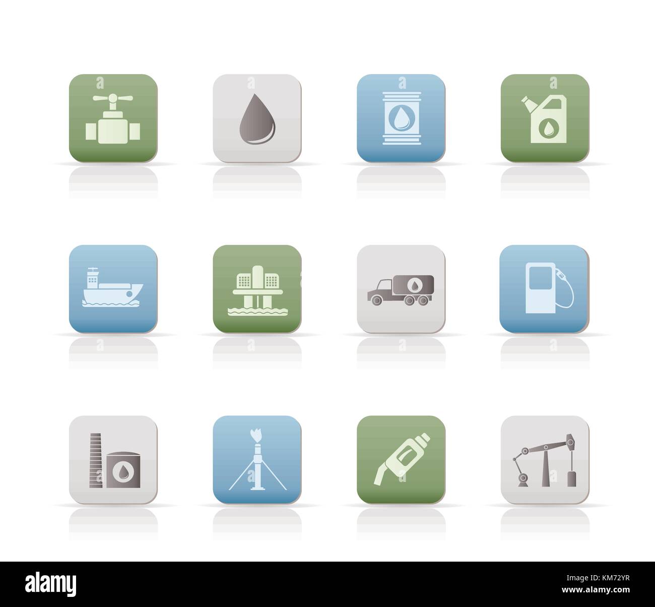 oil and petrol industry objects icons - vector icon set Stock Vector ...