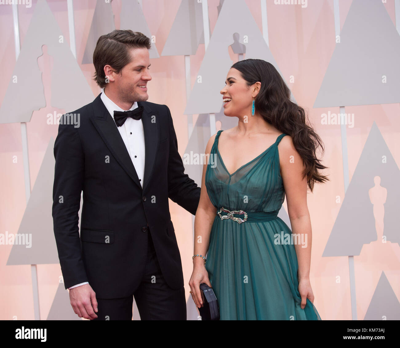 HOLLYWOOD, CA - FEBRUARY 22: America Ferrera and Ryan Piers Williams ...