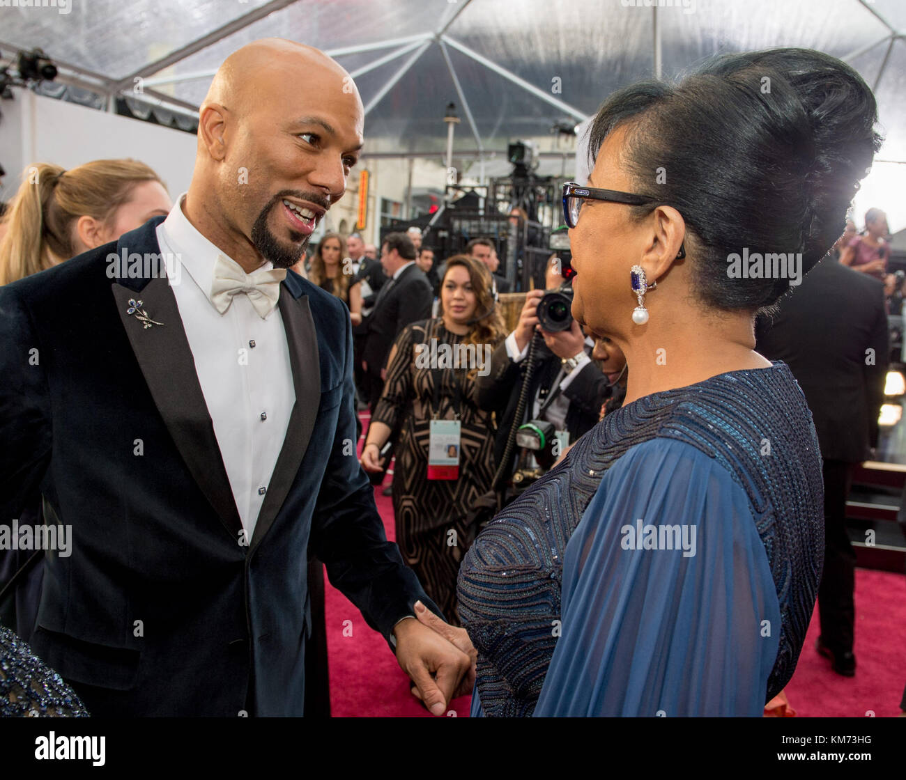HOLLYWOOD, CA - FEBRUARY 22: Common, Lonnie Lynn, Cheryl Boone Isaacs ...