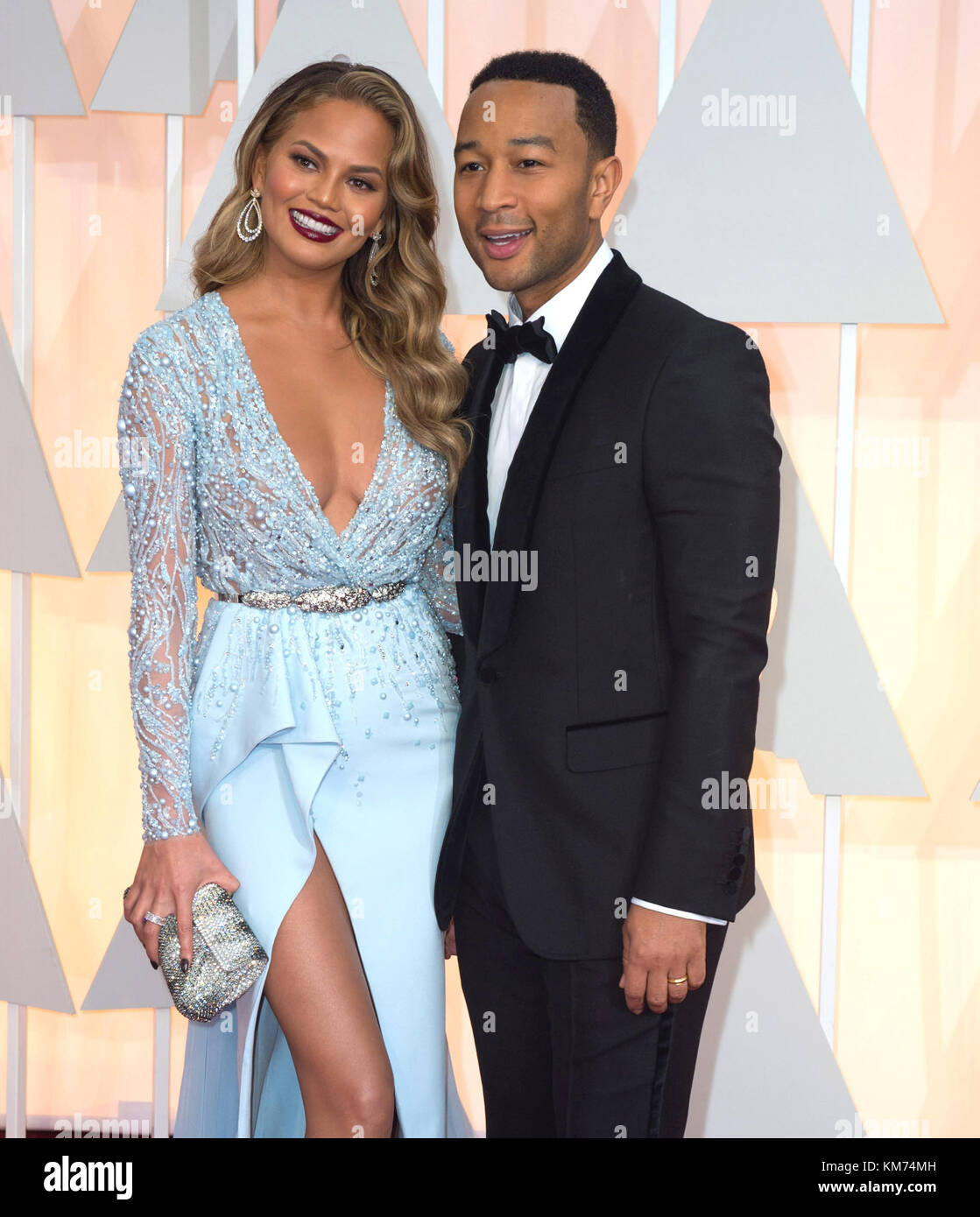 HOLLYWOOD, CA - FEBRUARY 22: Chrissy Teigen and John Legend attendst ...