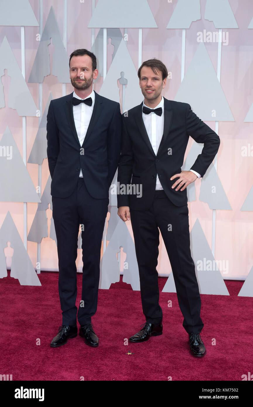HOLLYWOOD, CA - FEBRUARY 22: Joris Oprins and Job Roggeveen attendst ...