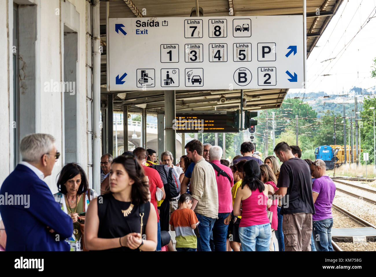 Coimbra Portugal,Coimbra B,Comboios de Portugal,railway,train,station,platform,waiting,adult ...