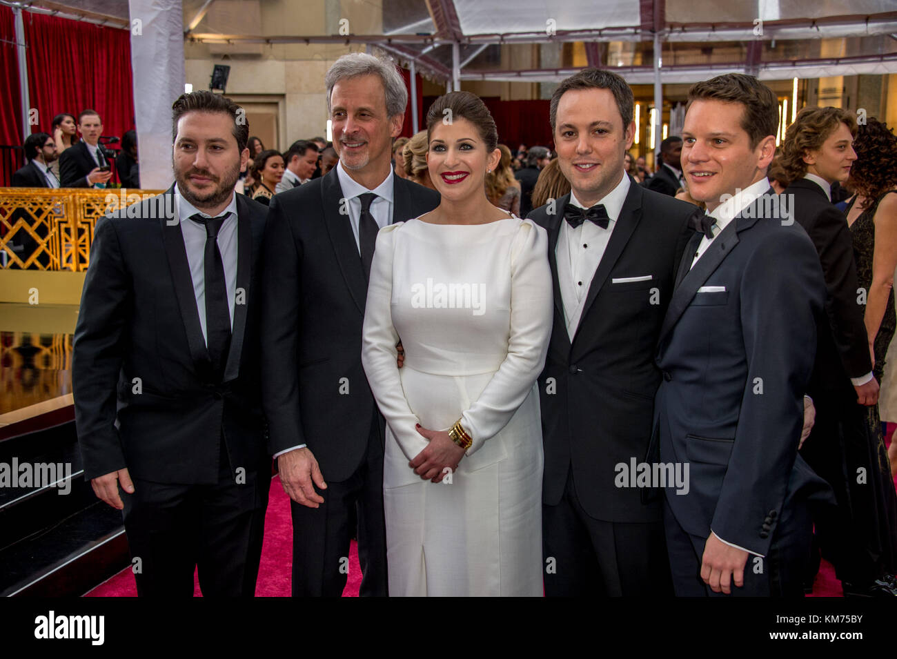 HOLLYWOOD, CA - FEBRUARY 22: Teddy Schwarzman, William Goldenberg, Nora ...