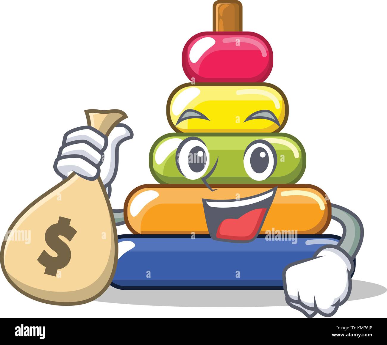 With money bag pyramid ring character cartoon Stock Vector Image & Art ...