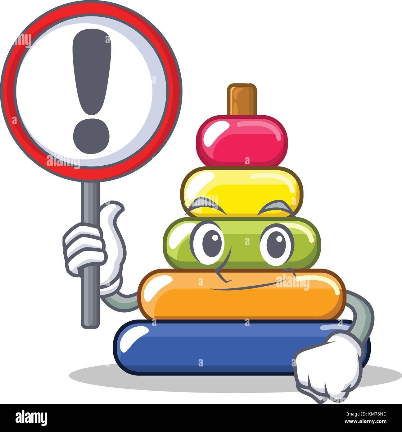 With sign pyramid ring character cartoon Stock Vector Image & Art - Alamy