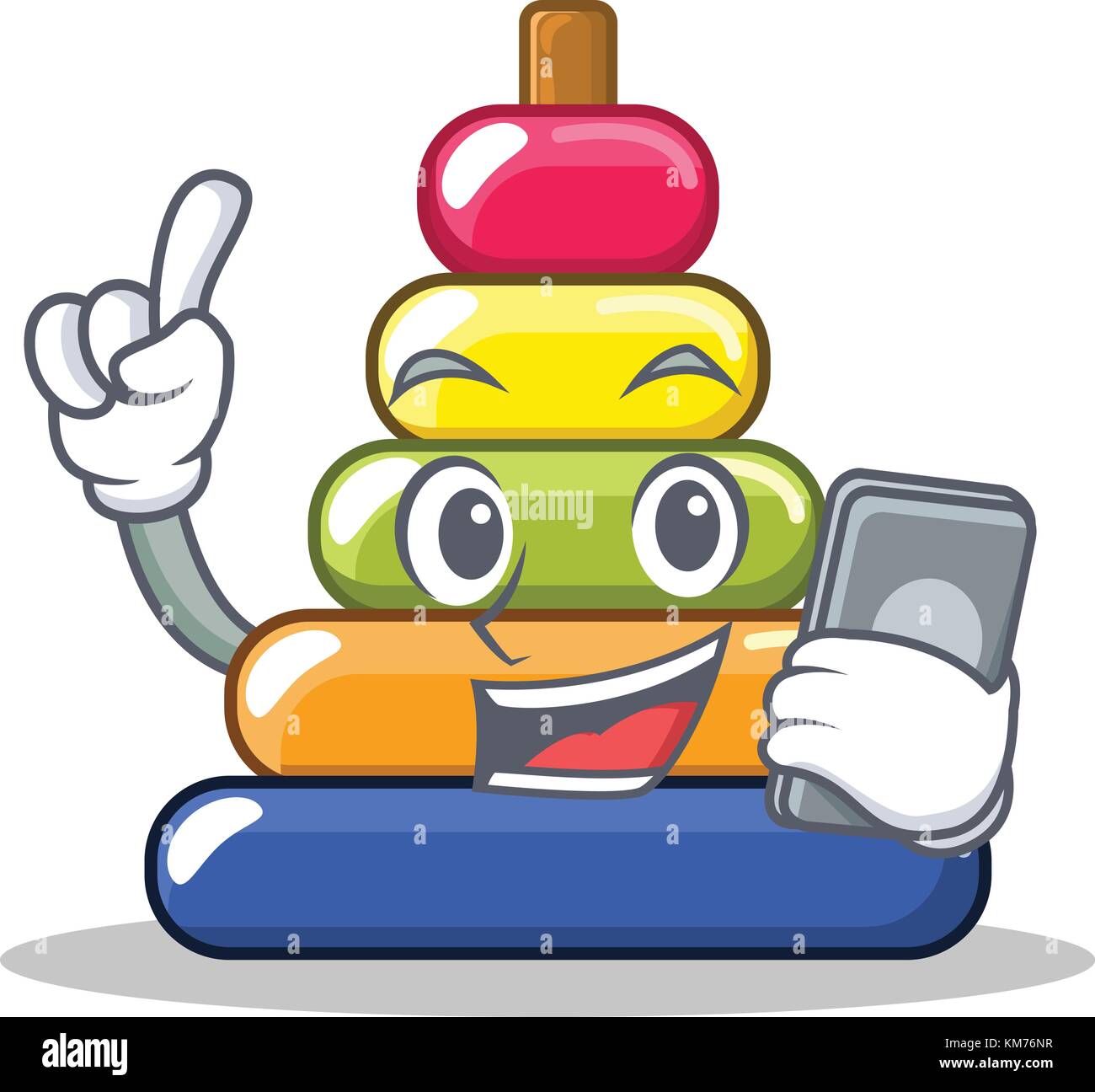 With phone pyramid ring character cartoon Stock Vector Image & Art - Alamy