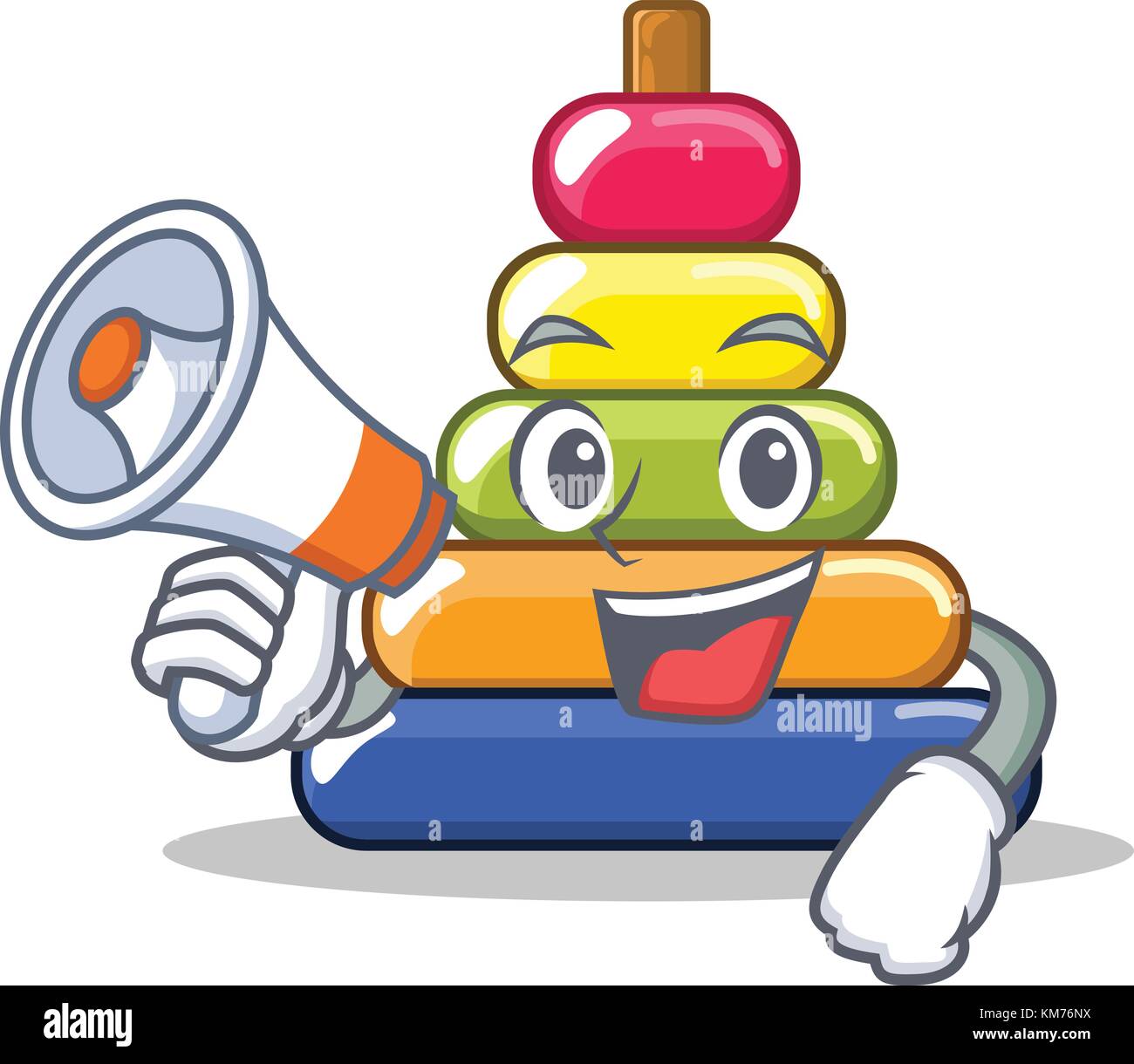 With megaphone pyramid ring character cartoon Stock Vector Image & Art ...