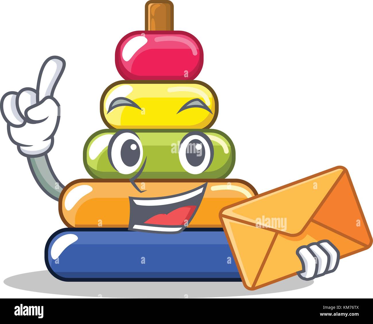 With envelope pyramid ring character cartoon Stock Vector Image & Art ...