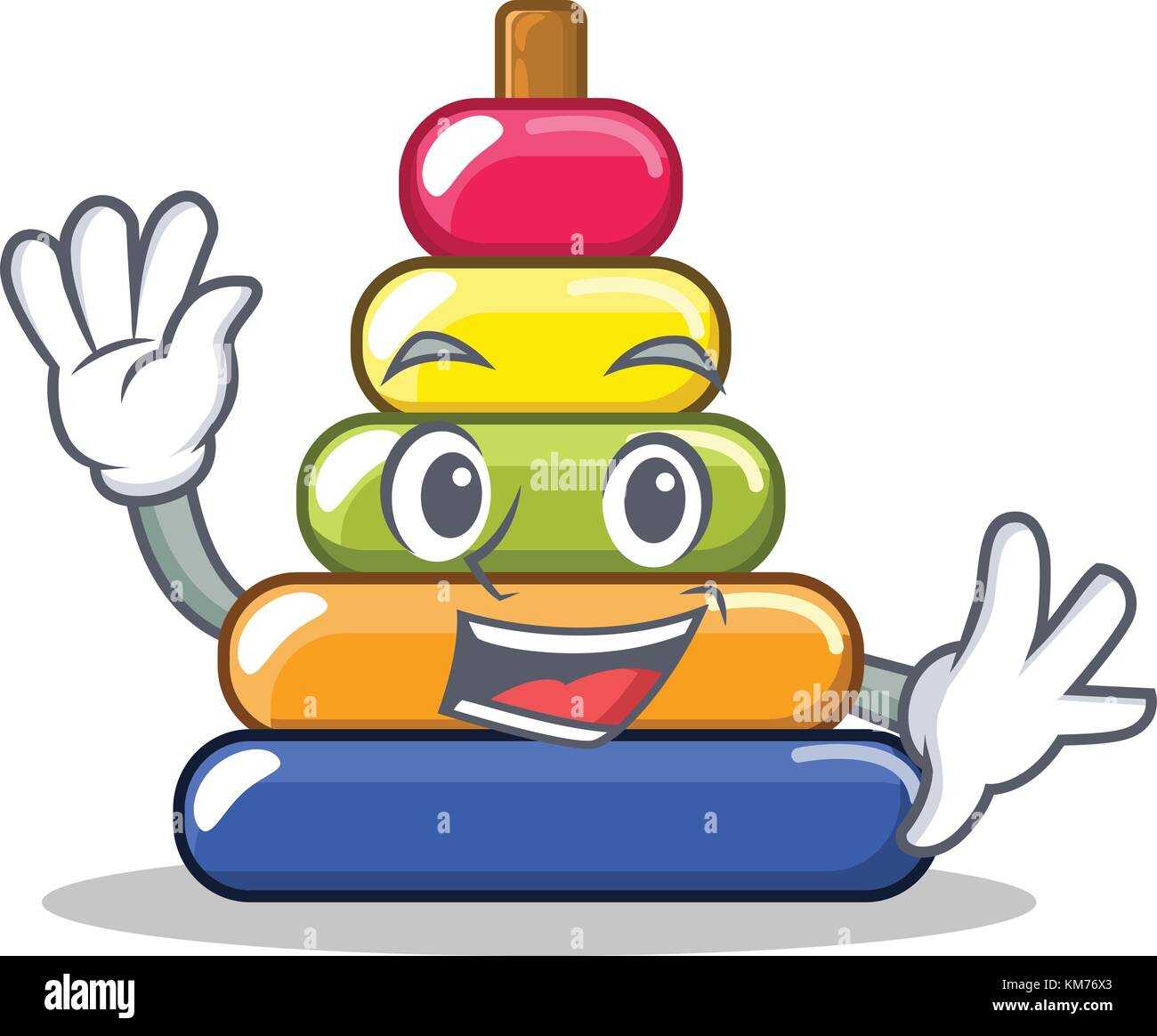 Waving pyramid ring character cartoon Stock Vector Image & Art - Alamy