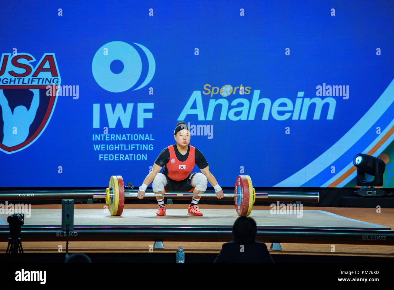 Anaheim, NOV 30: 2017 Kim Suhyeon in International Weightlifting ...