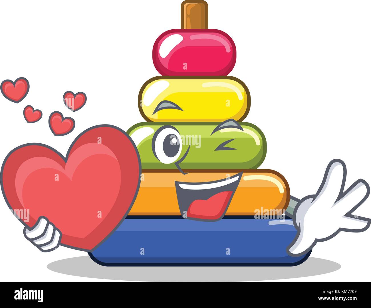 With heart pyramid ring character cartoon Stock Vector Image & Art - Alamy