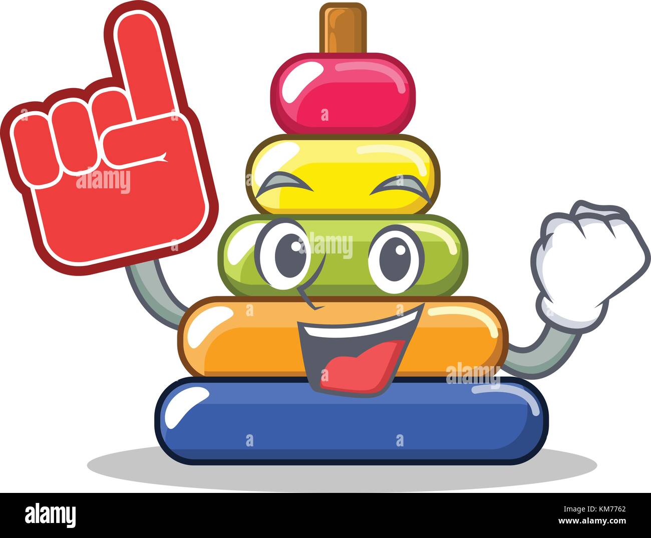 Foam finger pyramid ring character cartoon Stock Vector Image & Art - Alamy