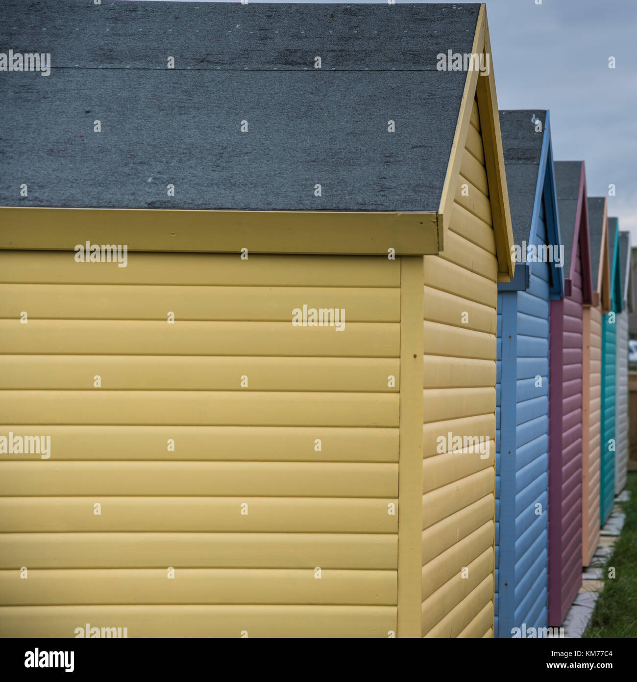 Colorful Beach Huts Stock Photo - Alamy