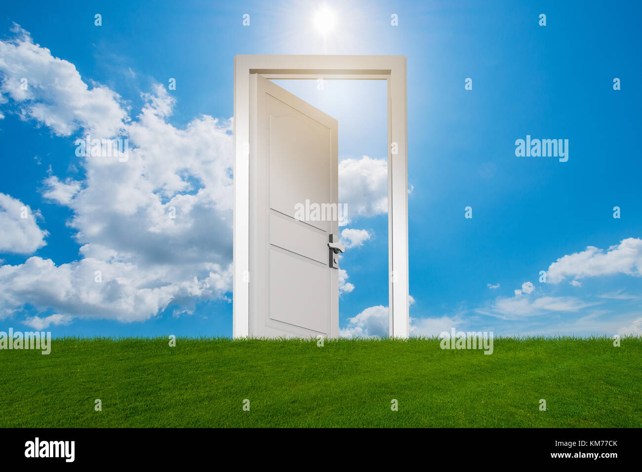 Door into future in opportunities concept Stock Photo - Alamy