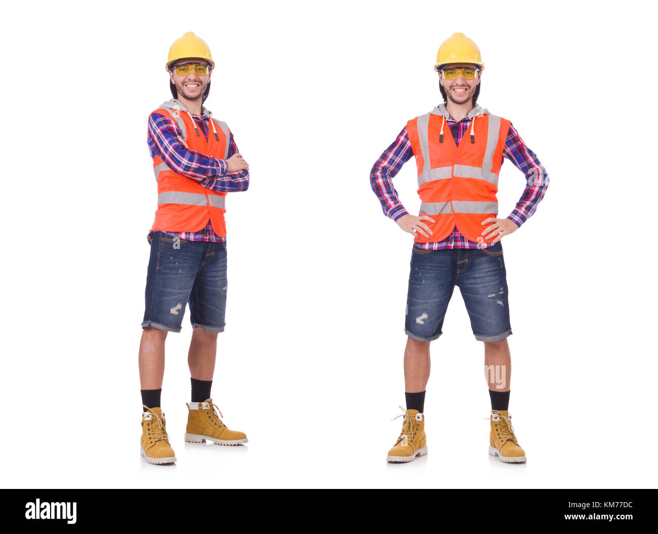 Foreman isolated on white Stock Photo - Alamy