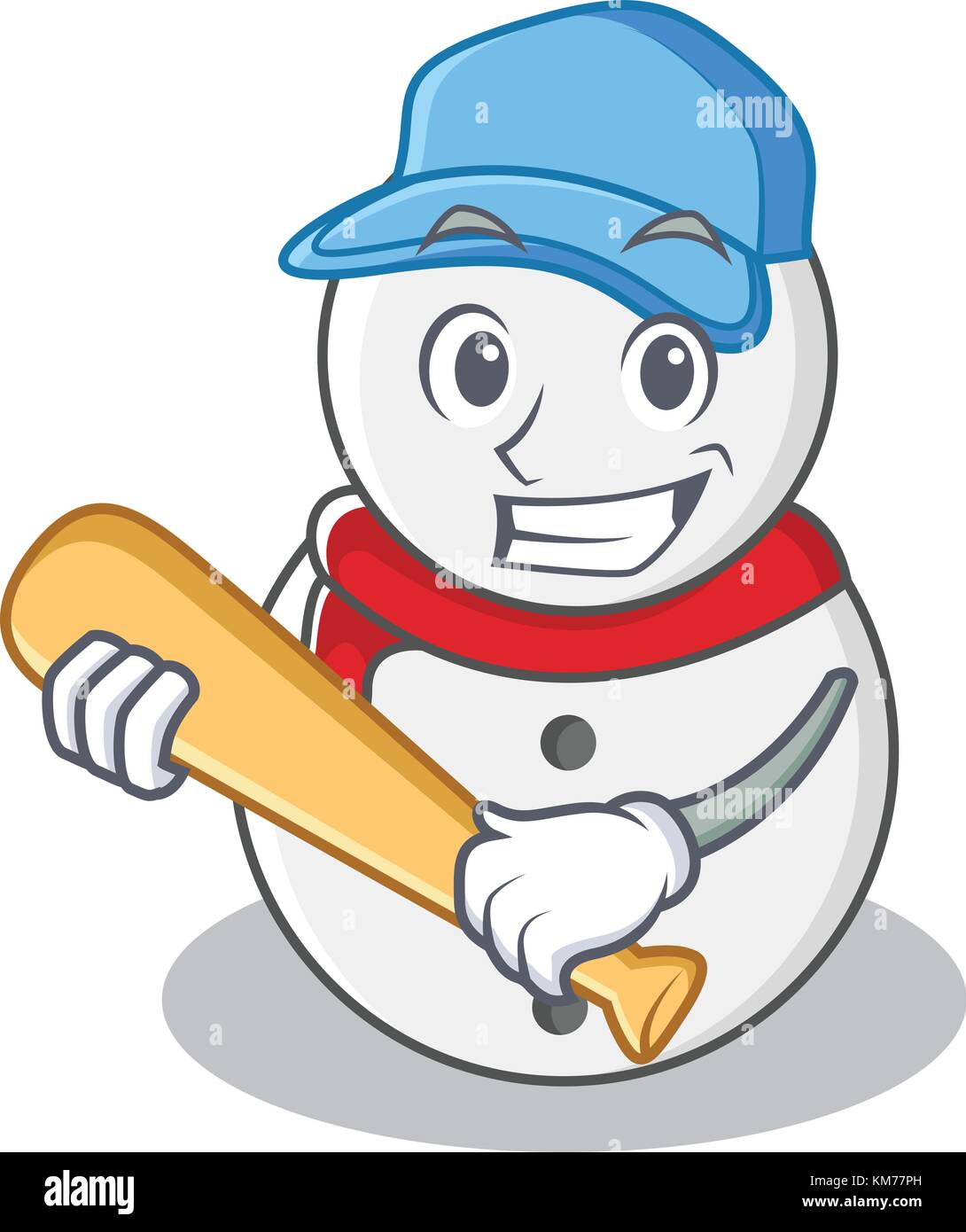 Playing baseball snowman character cartoon style Stock Vector Image & Art - Alamy