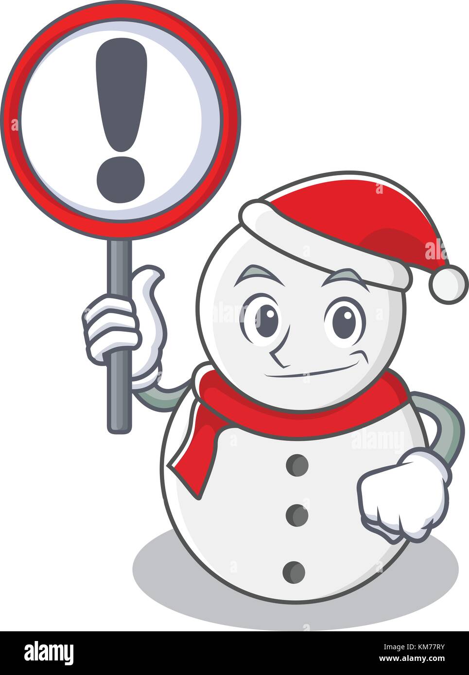 With sign snowman character cartoon style Stock Vector Image & Art - Alamy