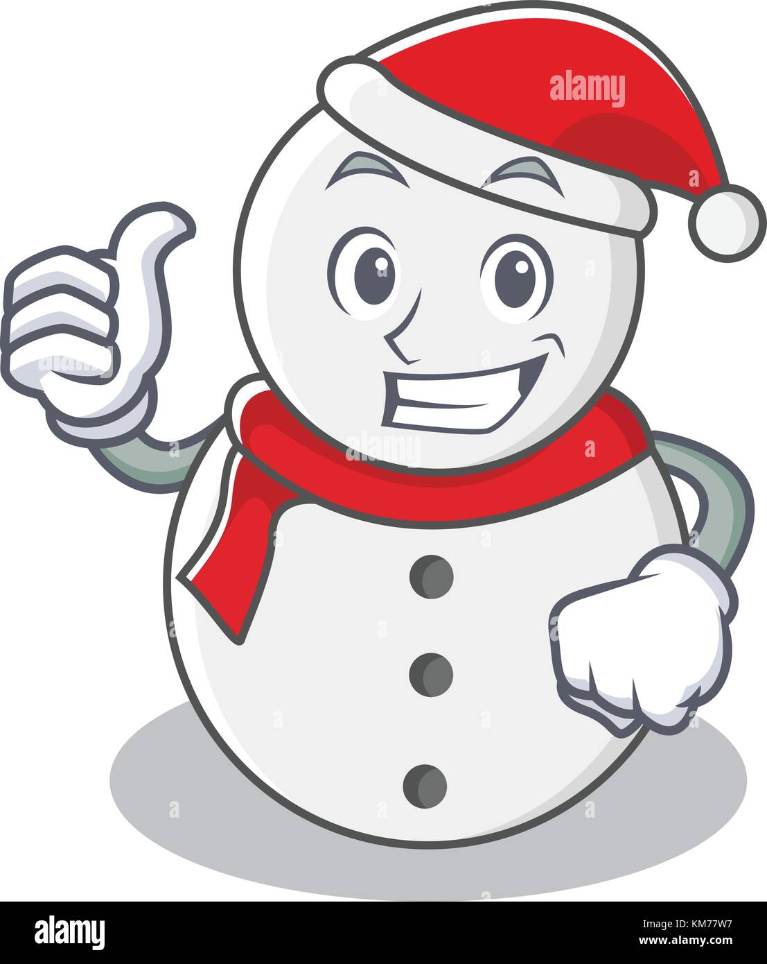 Thumbs up snowman character cartoon style Stock Vector Image & Art - Alamy