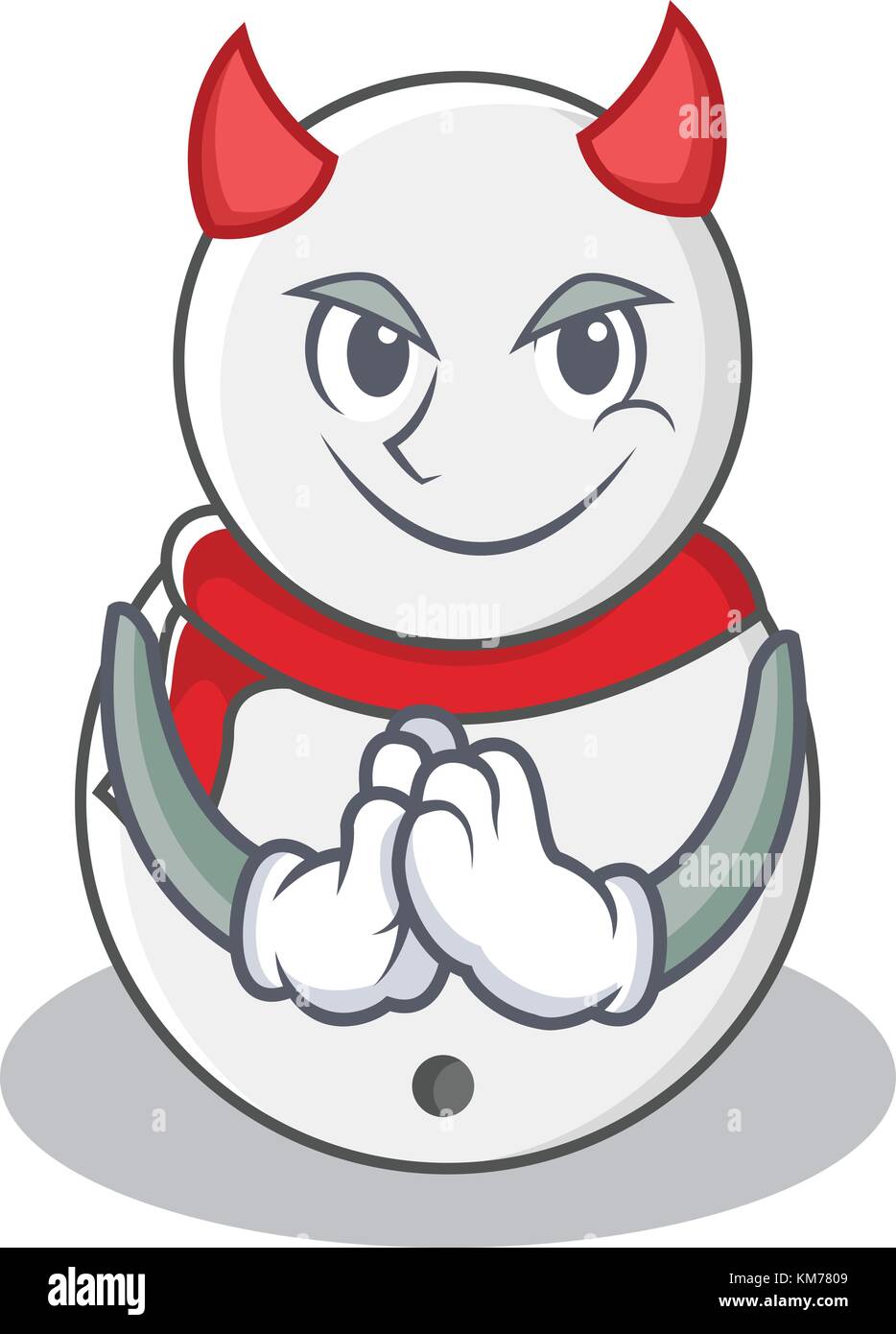 Devil snowman character cartoon style Stock Vector Image & Art - Alamy