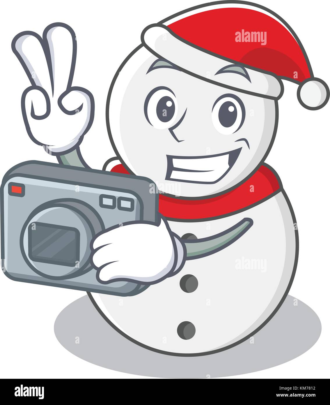 Photographer snowman character cartoon style Stock Vector Image & Art ...