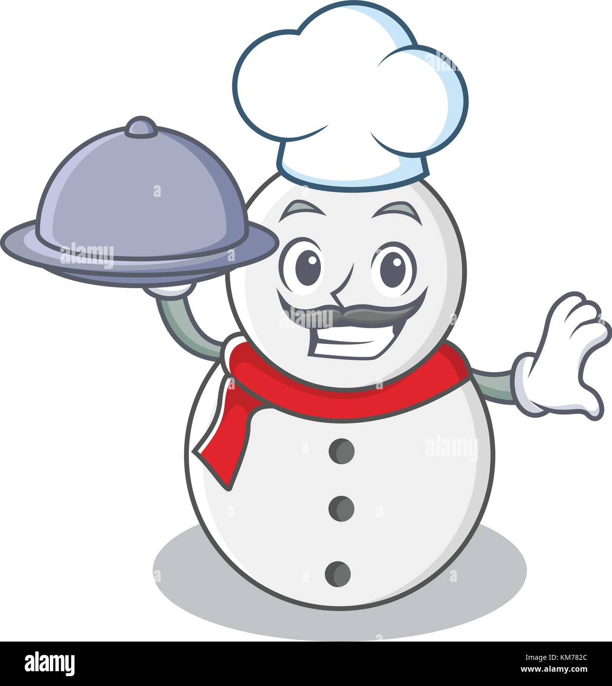 Chef with food snowman character cartoon style Stock Vector Image & Art ...
