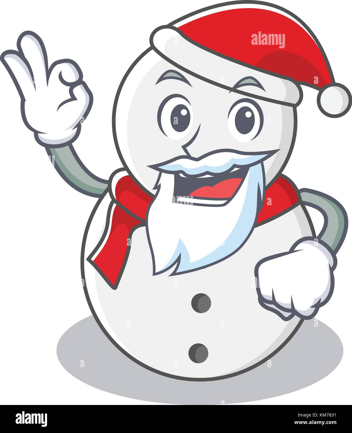 Santa snowman character cartoon style Stock Vector Image & Art - Alamy
