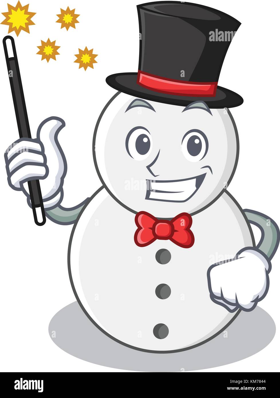 Magician snowman character cartoon style Stock Vector Image & Art - Alamy