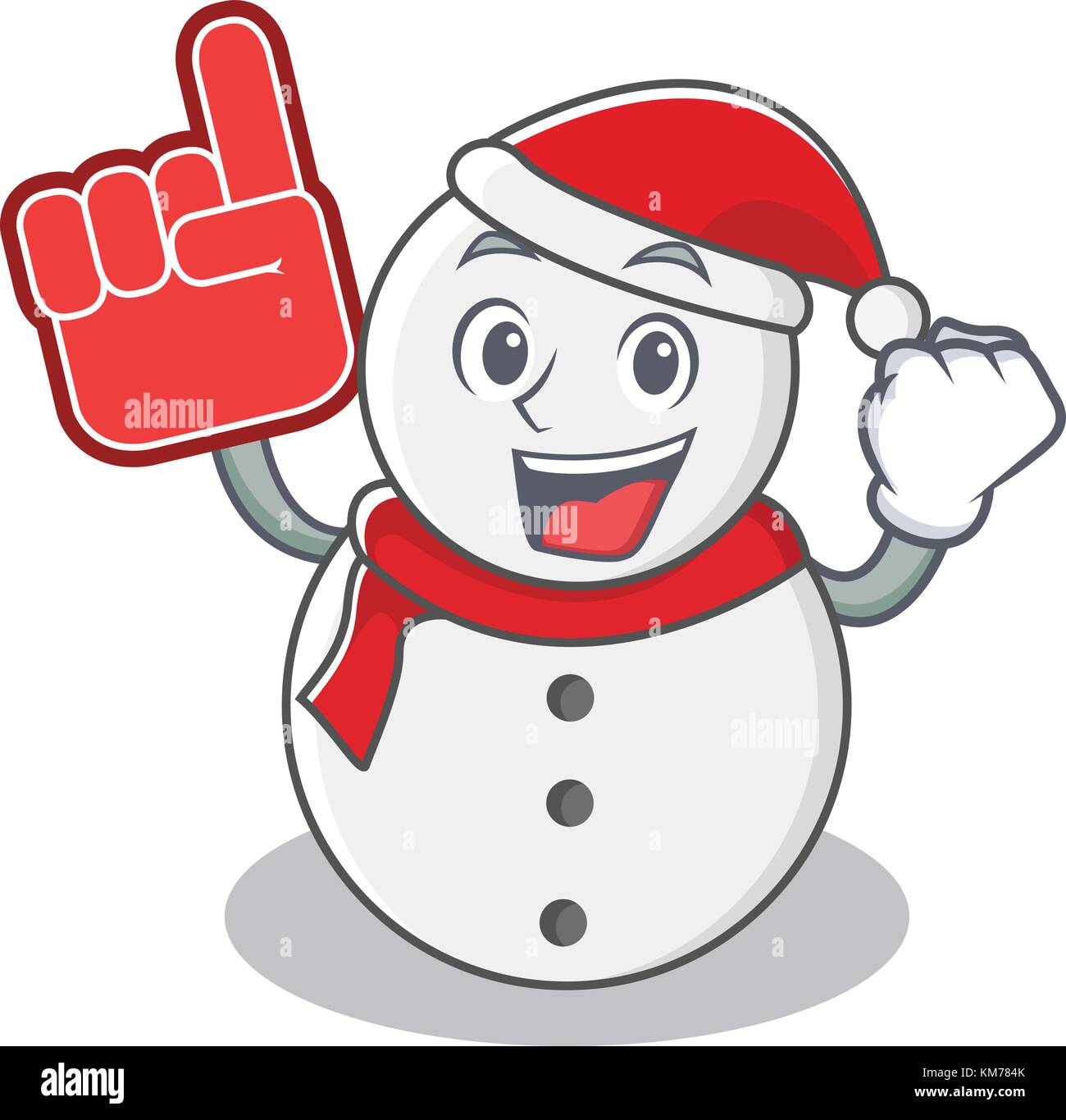 Foam finger snowman character cartoon style Stock Vector Image & Art ...