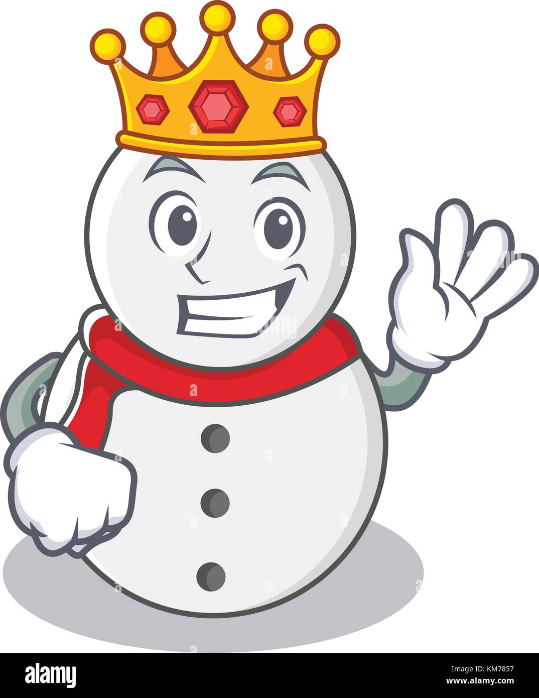 King snowman character cartoon style Stock Vector Image & Art - Alamy