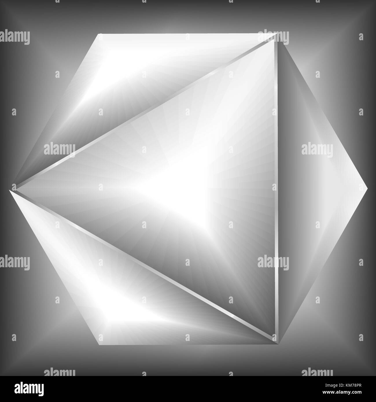 Abstract hexagon triangles of fuzzy triangles 3d logo Stock Vector ...