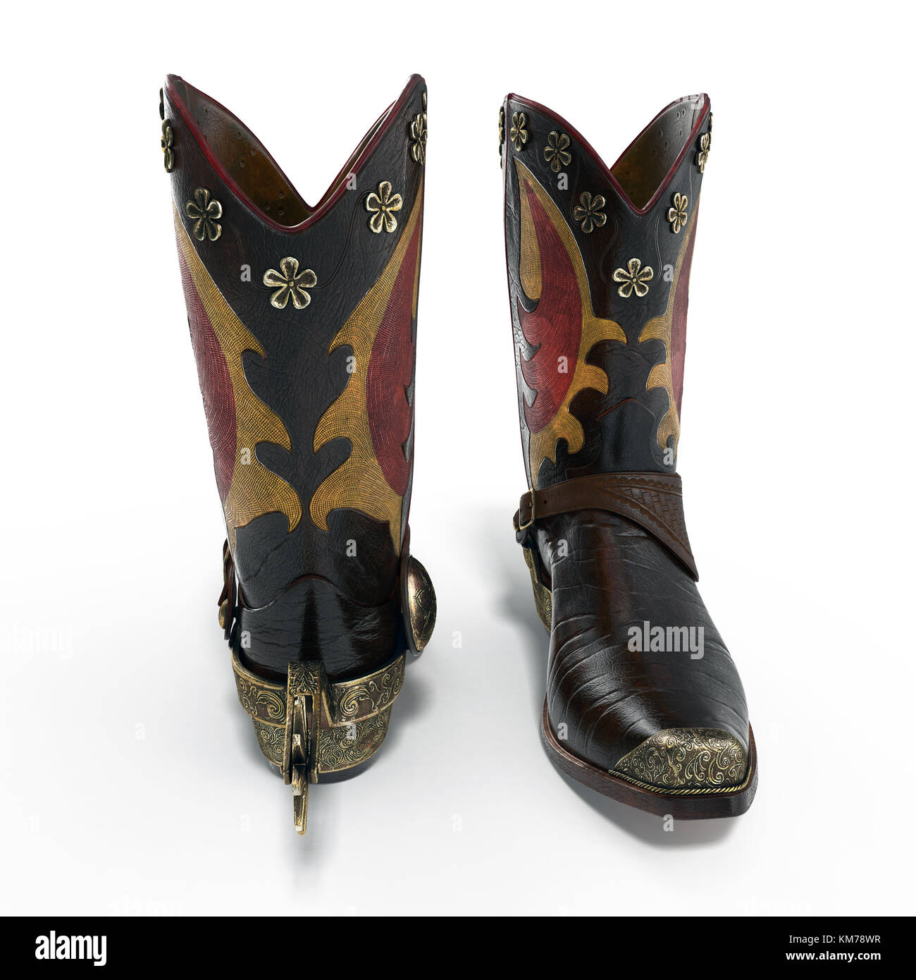 Cowboy boots with spurs hi-res stock photography and images - Alamy