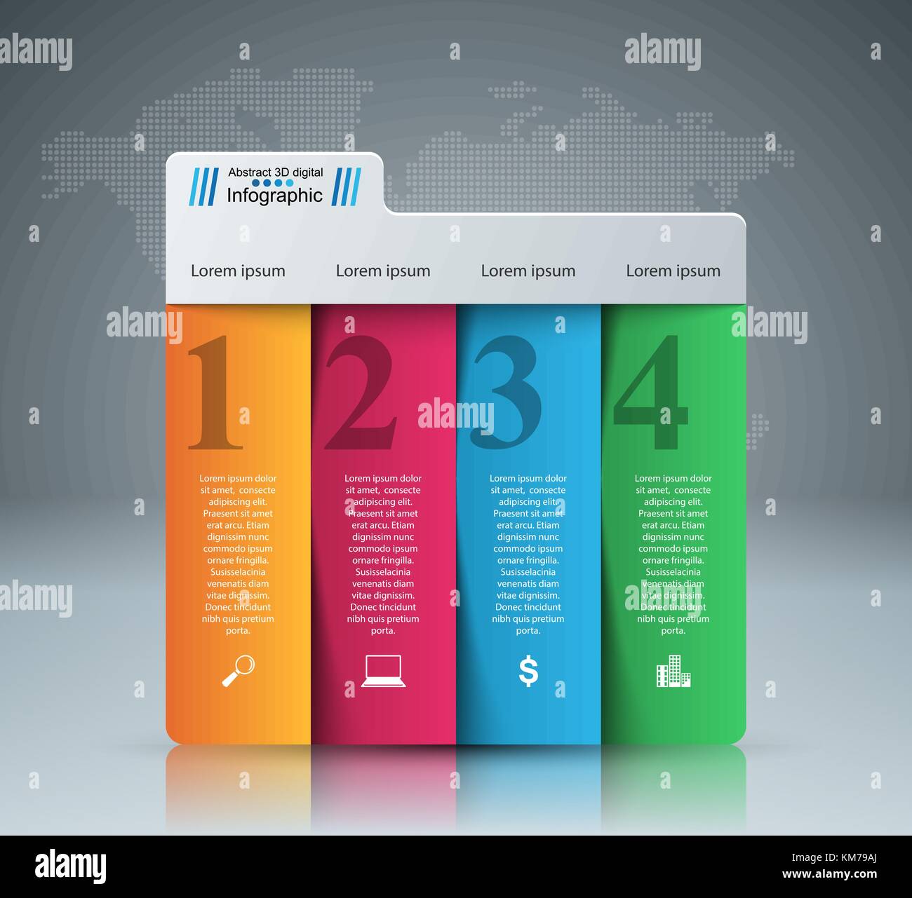 Abstract 3D digital illustration Infographic Stock Vector Image & Art ...