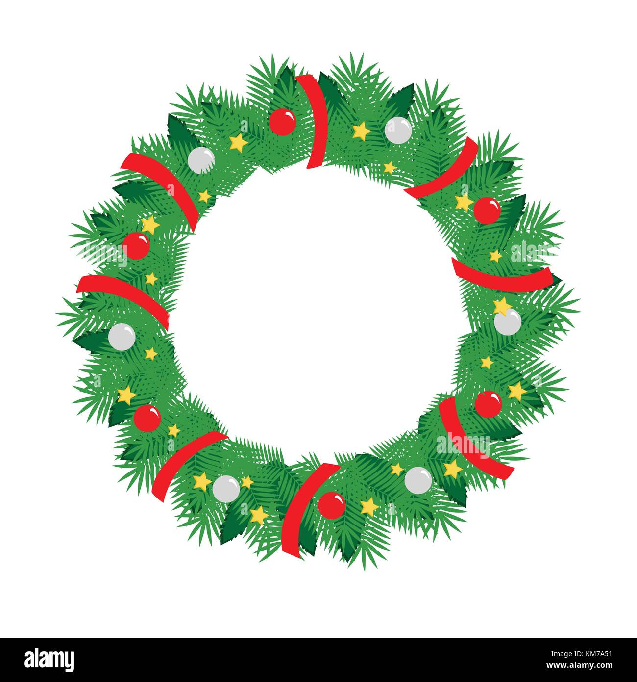 Christmas frame twig decorated Stock Vector Images - Alamy